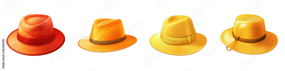 Sun Hat clipart collection, vector, icons isolated on transparent ...