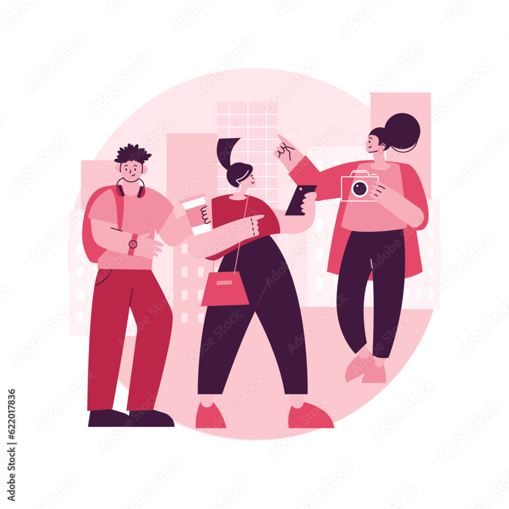 Millennials abstract concept vector illustration. Generation Y, digital ...