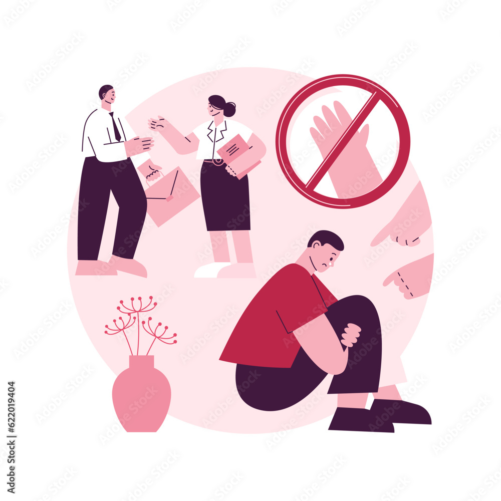 Racial discrimination abstract concept vector illustration ...