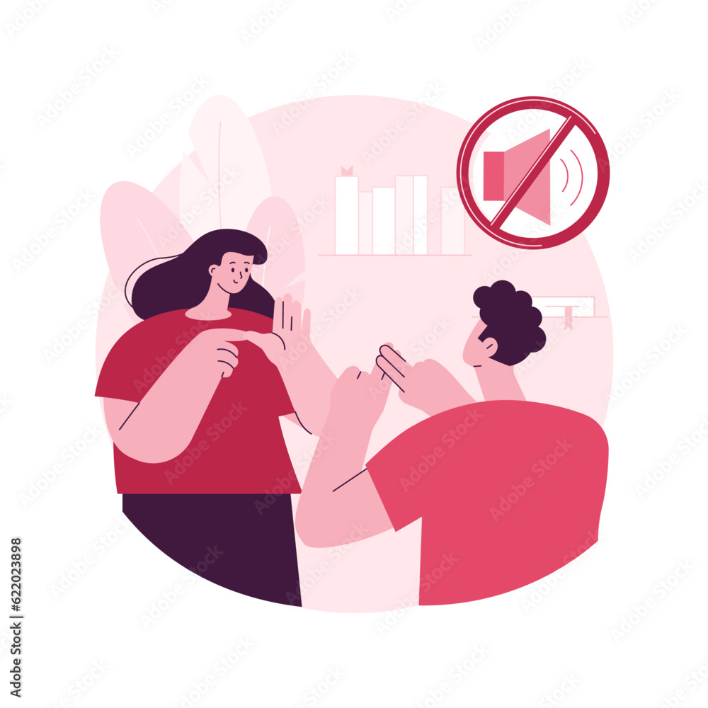 Sign language conversation abstract concept vector illustration ... Sign language conversation abstract concept vector illustration ...