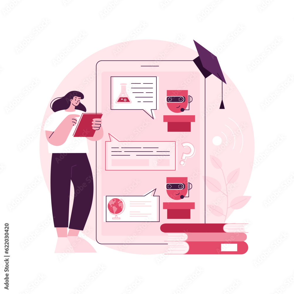 Chatbot self learning abstract concept vector illustration. Chatbot ... Chatbot self learning abstract concept vector illustration. Chatbot ...