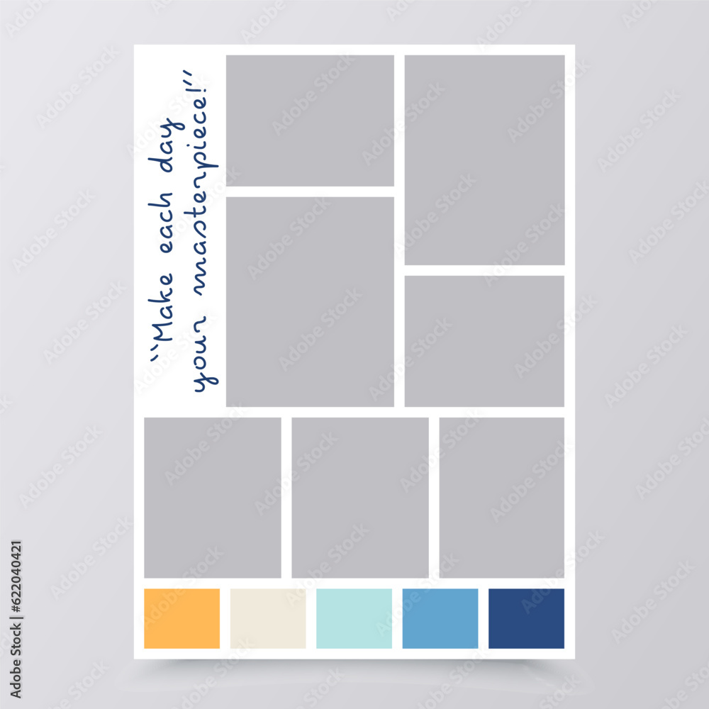 Photo collage. Mood board template. Moodboard background. Mosaic ...