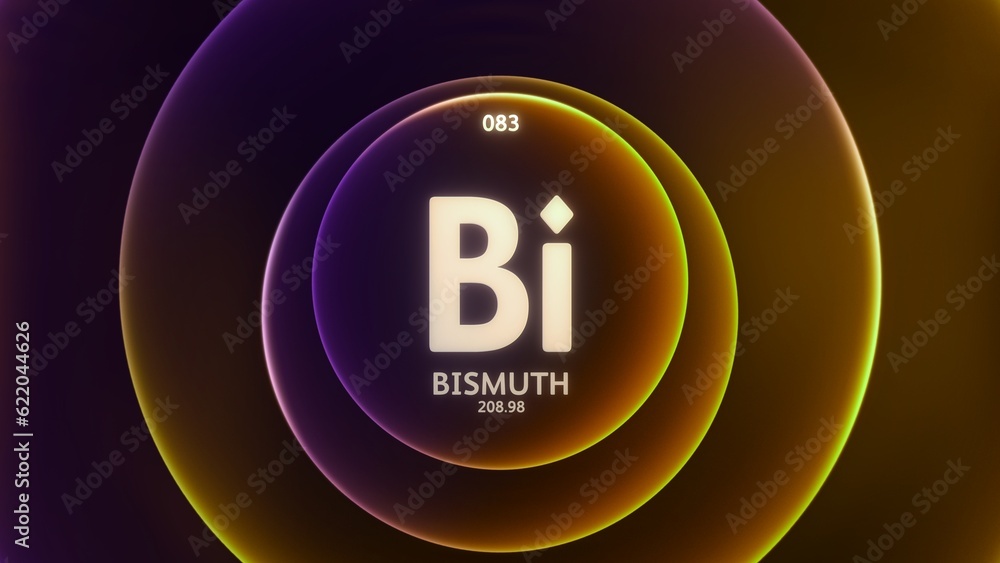 Bismuth as Element 83 of the Periodic Table. Concept illustration on ...