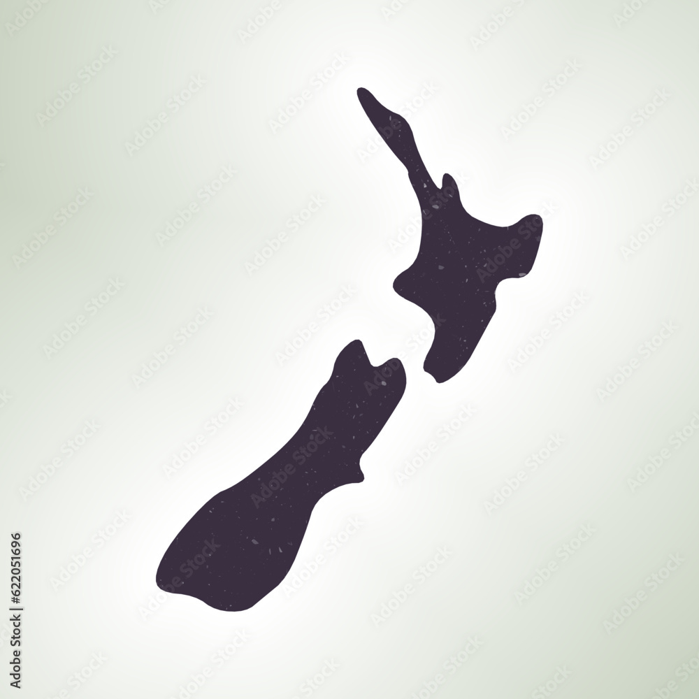 New Zealand shape on gradient background. Country map with scratch ...