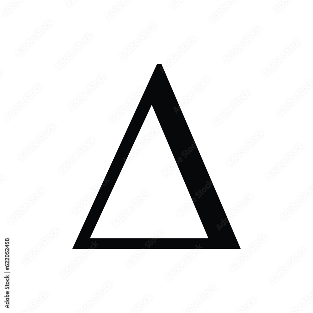 Delta greek letter icon, delta symbol vector illustration Stock Vector ...