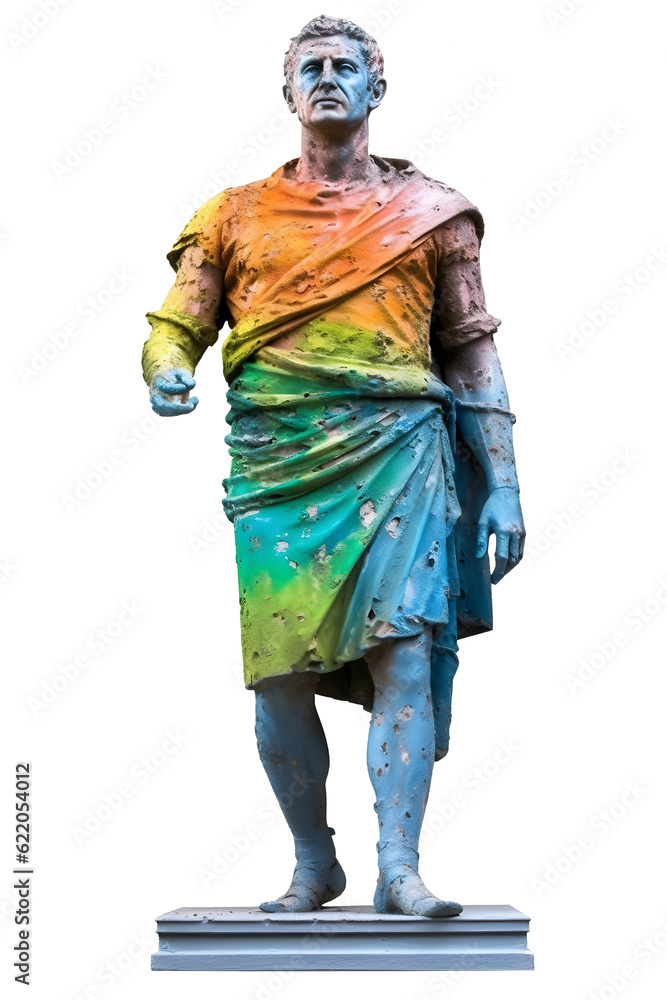 ancient roman philosopher statue on transparent background ,generative ...