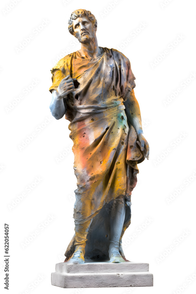 ancient roman philosopher statue on transparent background ,generative ...
