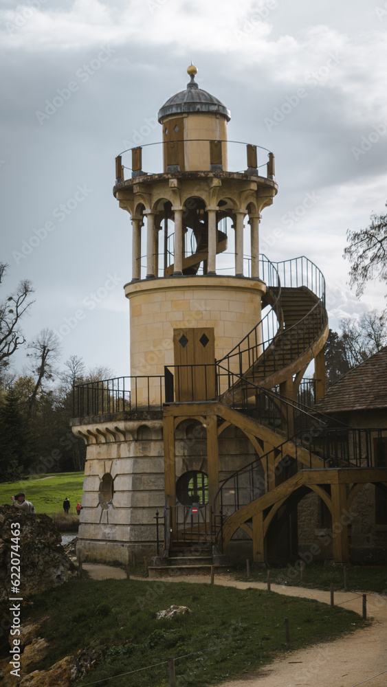 he path leading to the tower in Queen's Hamlet. A beautiful ...