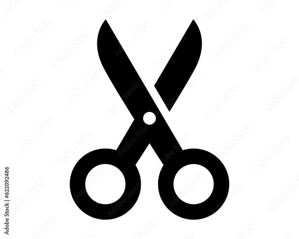 Scissors icon. Vector open scissor cut symbol logo. Stock Vector ...