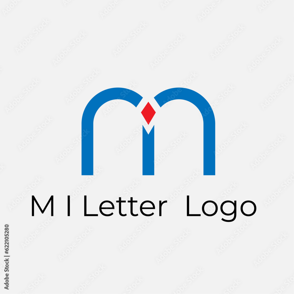 M I letter logo design, I m letter logo design, m I or im alphabet logo ...