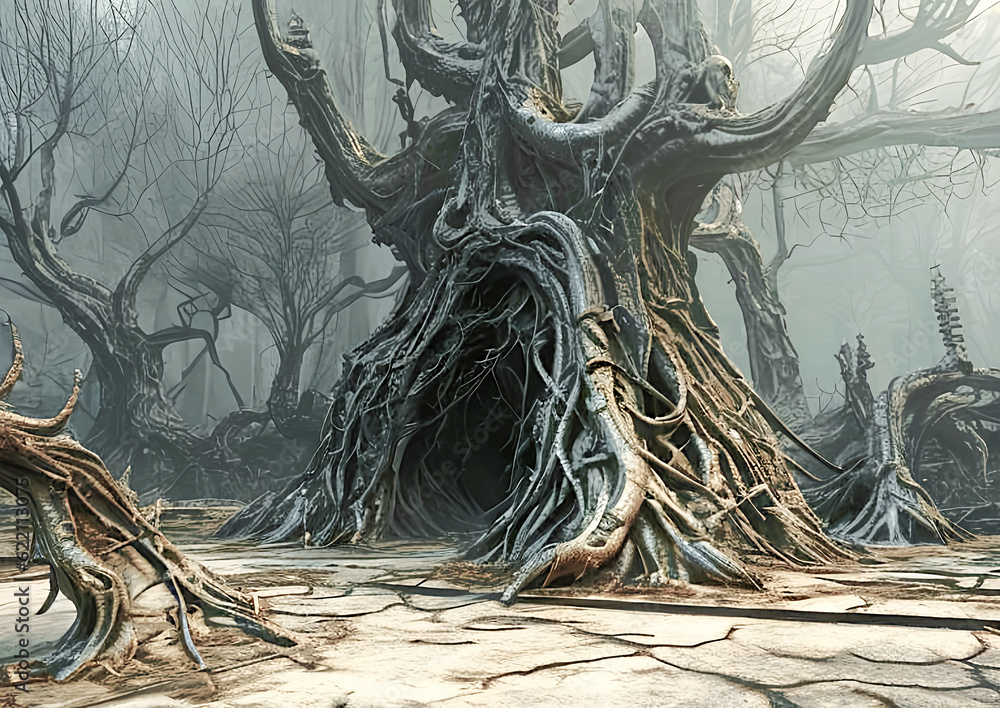 Petrifying, Sinister, Cursed Gnarled trees exude otherworldly energy ...