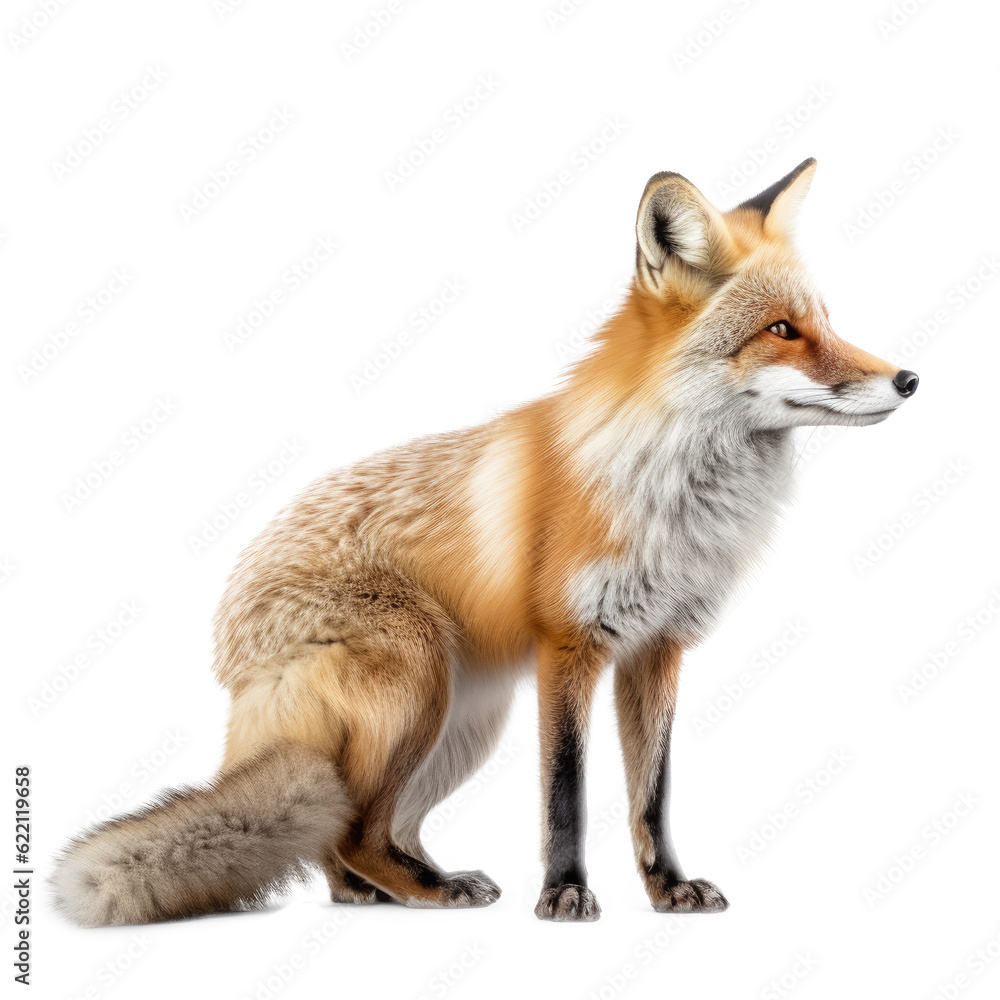 Fox, isolated on transparent background, PNG Stock Illustration | Adobe ...