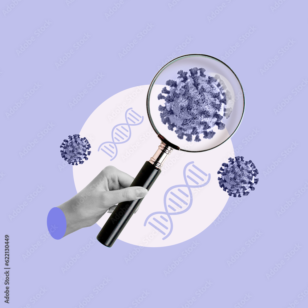 El médico encuentra una célula cancerosa, viendo células, células malas ...