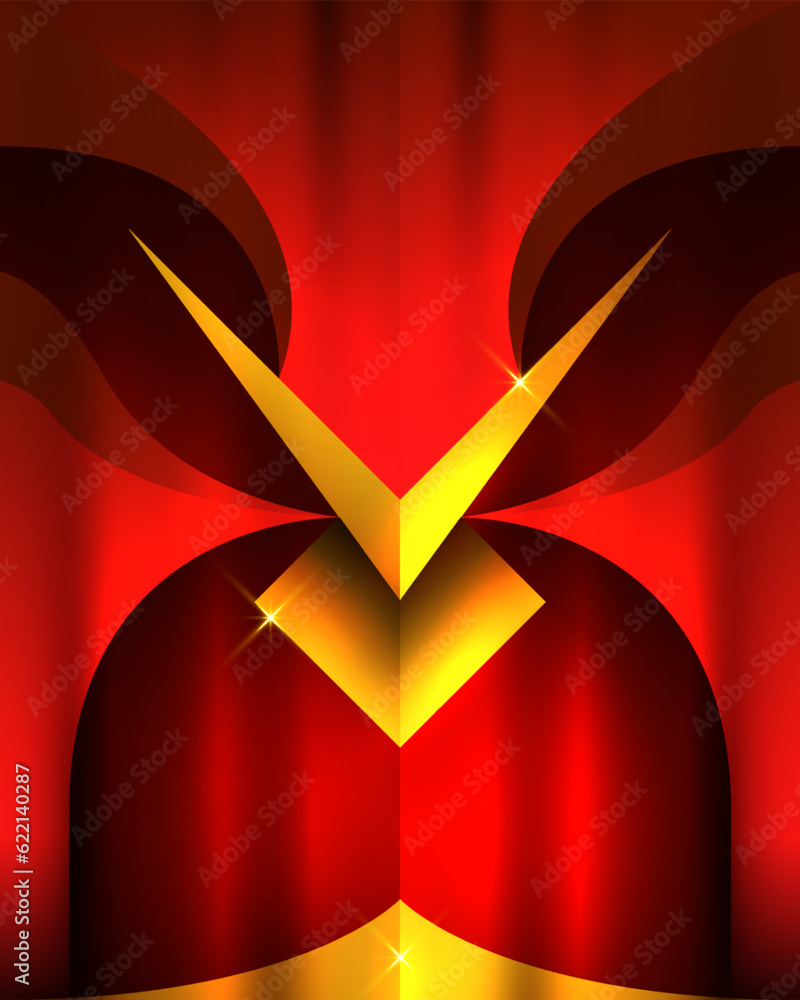 Abstract red and gold geometric style elegant background Stock Vector ...