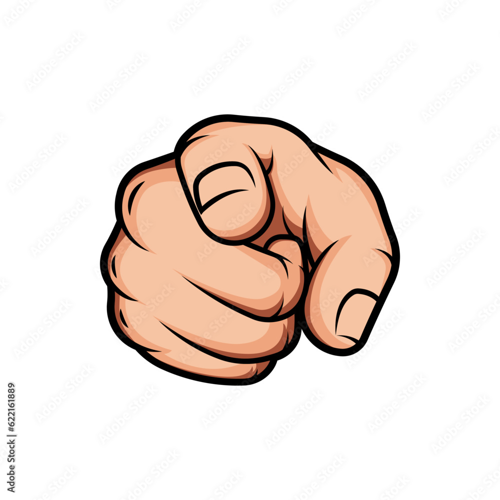 Pointing Finger At You Vector
