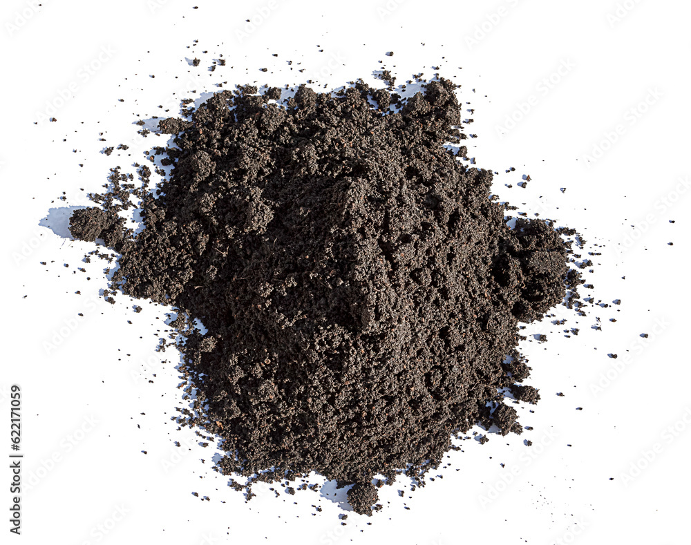 Fertile loam soil suitable for planting, soil texture background. Top ...