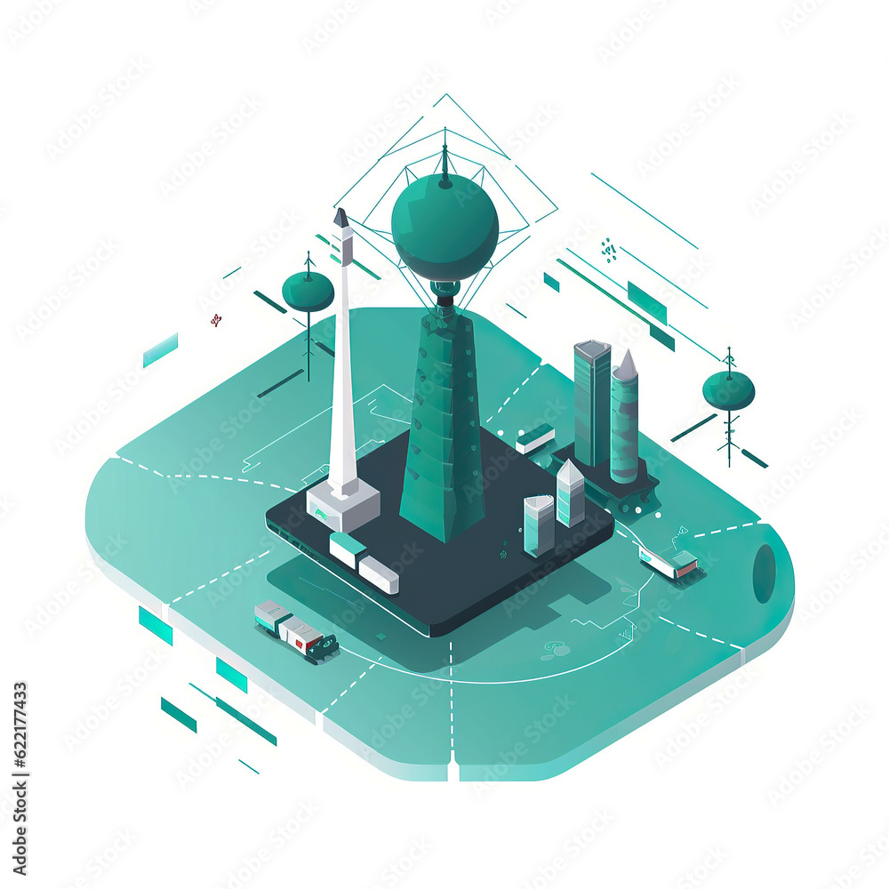 ai generated Illustration about long range wireless gateway Stock ...