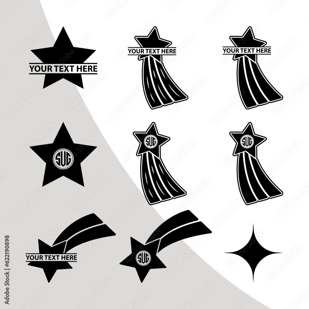 Vetor de Mabels Star SVG Bundle, Star Silhouette, Night Sky Svg, Mabels ...