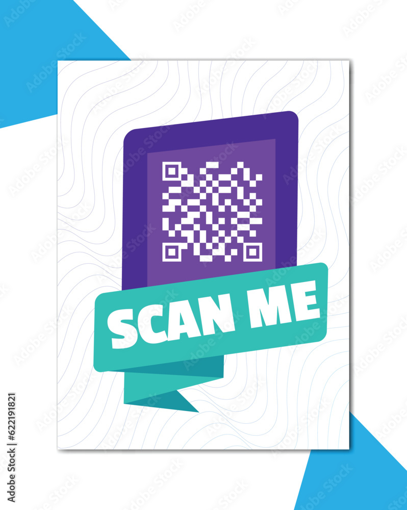 QR Code Scanner Scan Me for shope and poster design Stock Vector ...