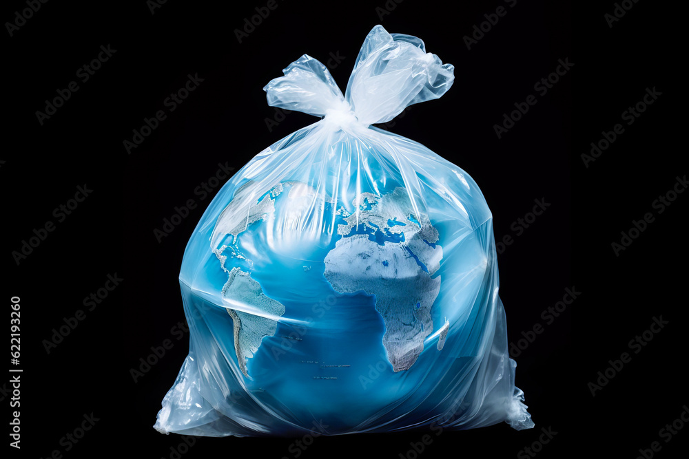 Thought-provoking conceptual artwork of soft blue Earth trapped inside ...