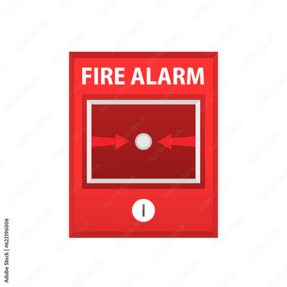 Fire alarm system. Fire engineering. Fire alarm pull station or Alarm ...