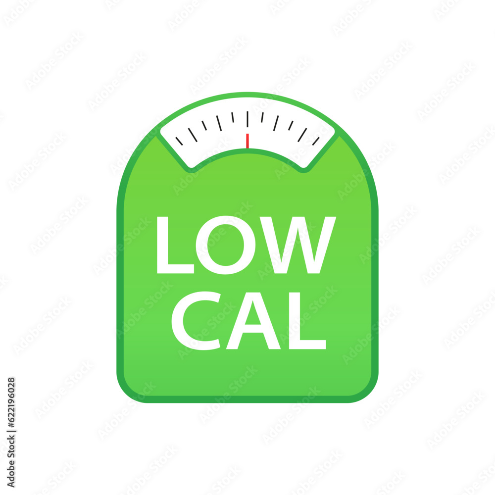 Zero calorie badge for diet food labeling - 0 kcal, energy fire, weight ...