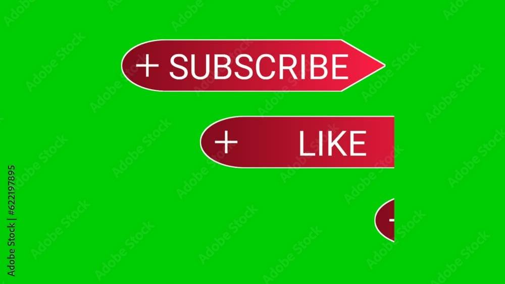 Call to action End screen video animation Text subscribe,share,like on ...