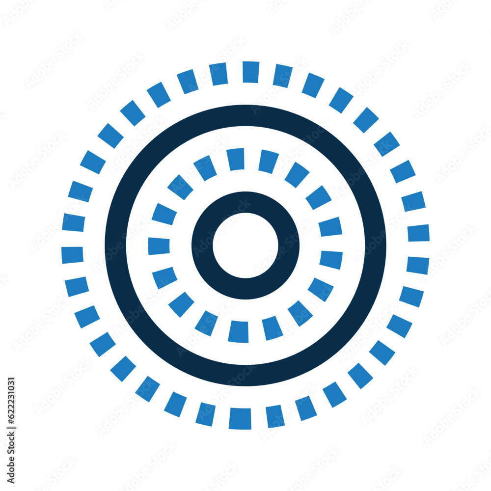 Annular, circinate, circular icon, Simple editable vector graphics ...