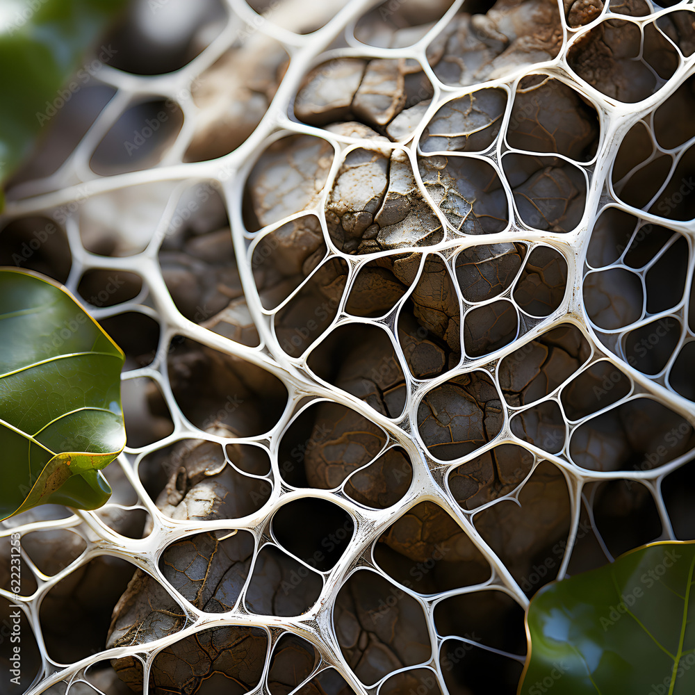 Envision an organic pattern, echoing the intricate veining of a leaf ...