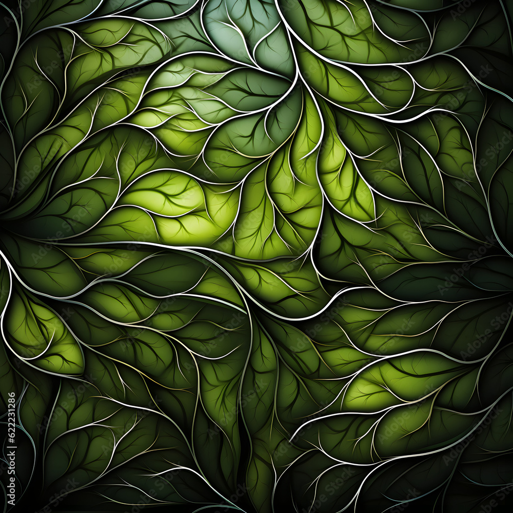 Envision an organic pattern, echoing the intricate veining of a leaf ...