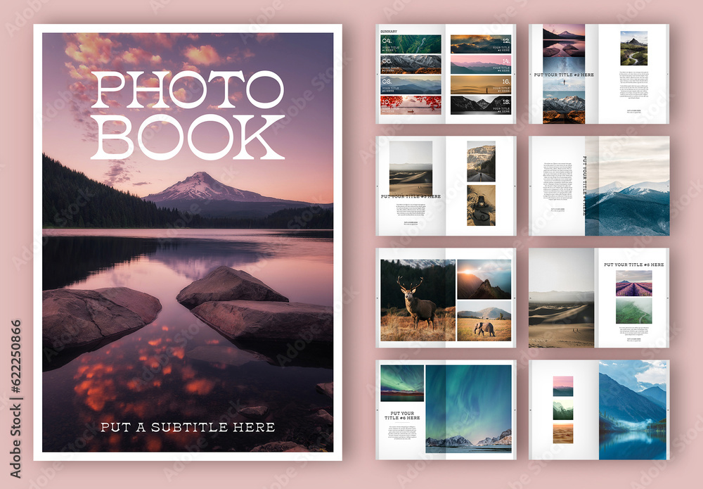 Photography Album Book Layout Stock Template | Adobe Stock