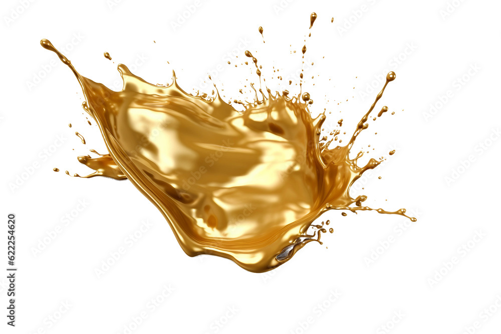 Gold paint splash. isolated object Stock Illustration | Adobe Stock