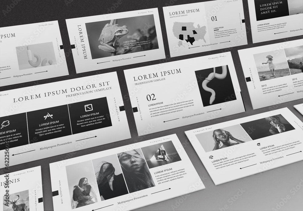 Clean Simple Presentation Layout Stock Template | Adobe Stock