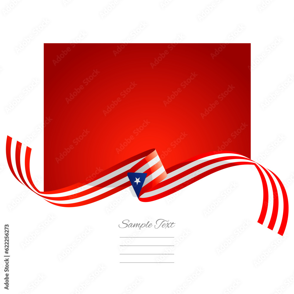 Puerto Rico flag vector. World flags and ribbons. Puerto Rican flag ...