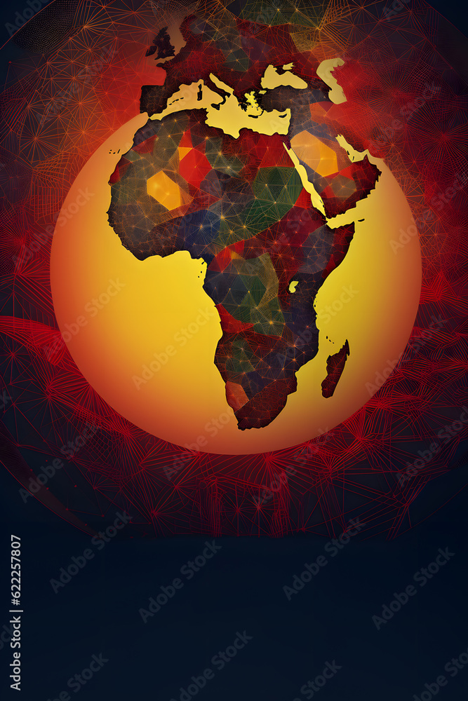 Conceptual illustration with african themes and motifs. Can be used as ...