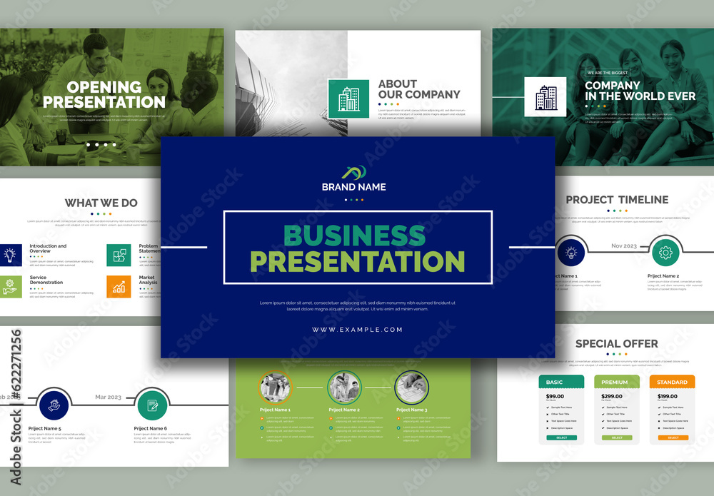 Business Presentation Layout Stock Template | Adobe Stock