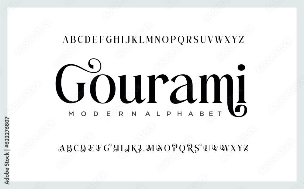 Modern abstract digital alphabet font. Elegant technology typography ...