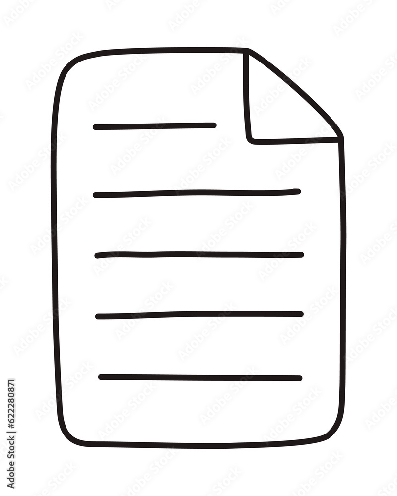 Doodle to-do list icon or logo, hand drawn with thin black line. Png ...