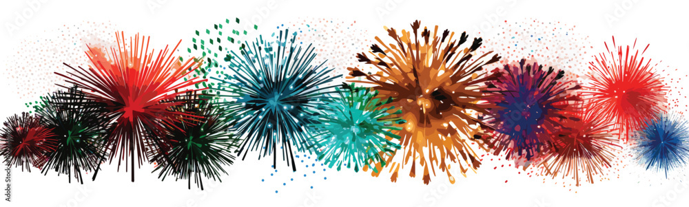 fireworks vector simple 3d smooth cut and paste isolated illustration ...