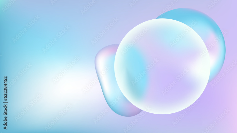 3d glass morphism circle and blob shape futuristic effect. Geometric ...