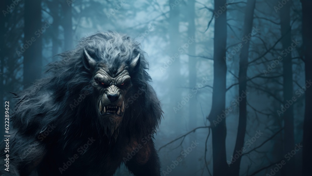 Woodland werewolf monstrosity lurking in the deepest darkest region of ...