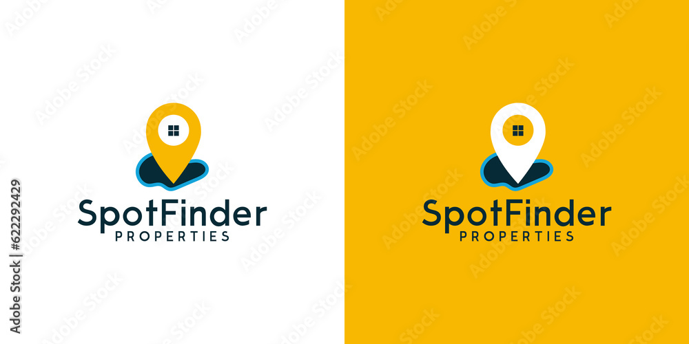 Spot Finder Logo Concept Vector, Your Guiding Light to Home Search and ...