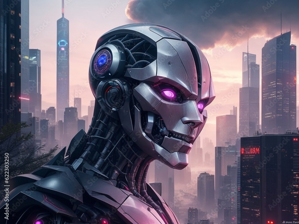 AI rules the city. Danger of strong artificial intelligence, threat to ...