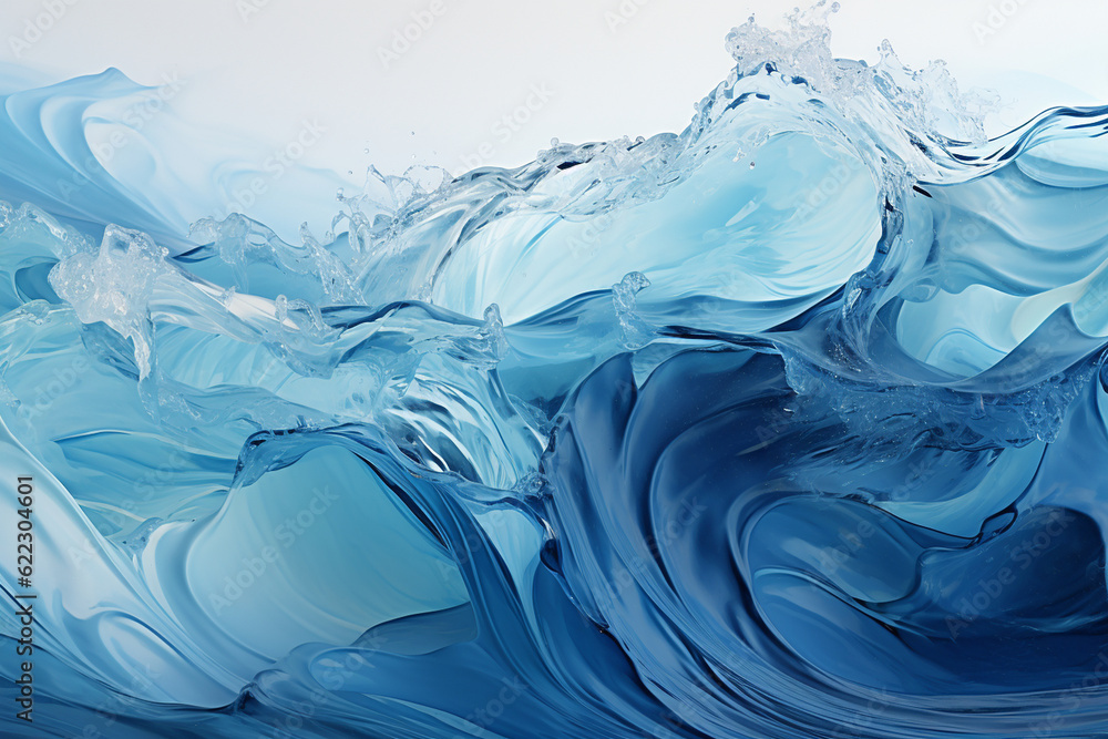 A blue ocean wave, symbolizing strength and adaptability in the ...