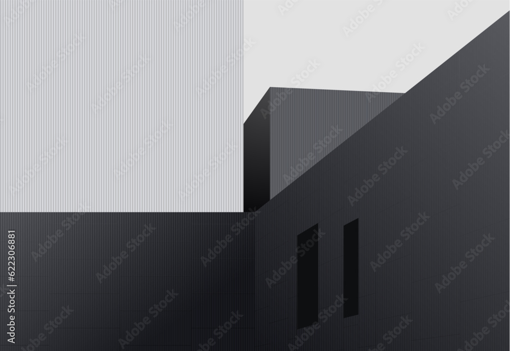 Brutalism architecture. Social media Banners. Abstract brutalistic. Can ...