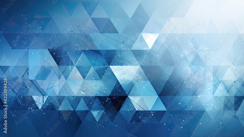 blue abstract background with triangle pattern and other geometric ...