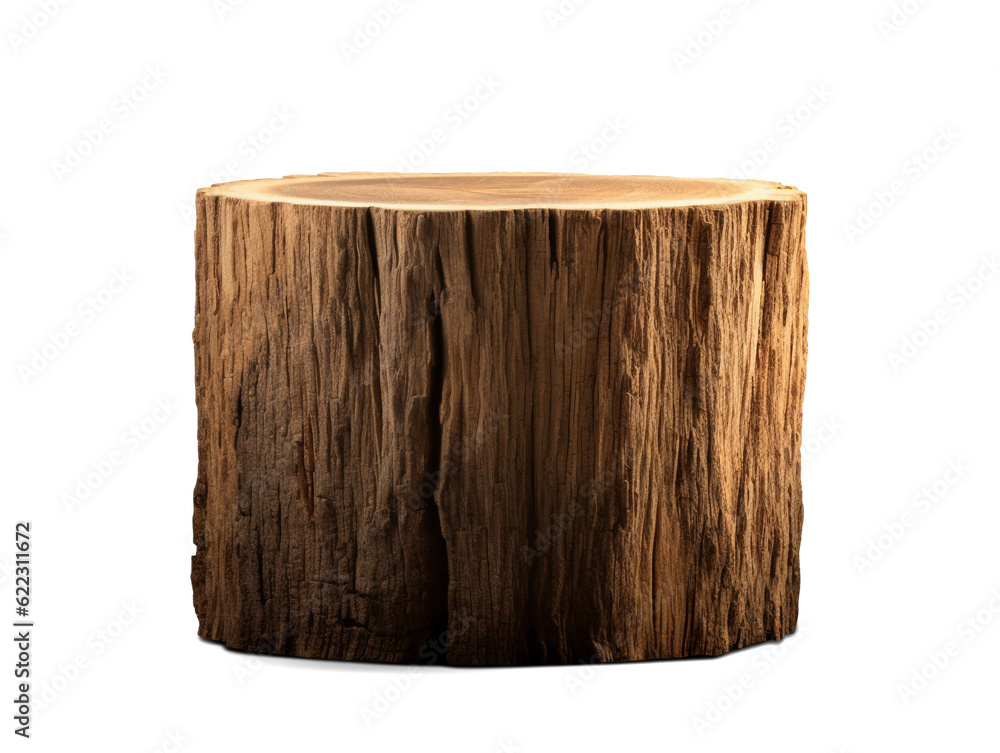 Tree trunk wood podium isolated on transparent or white background, png ...