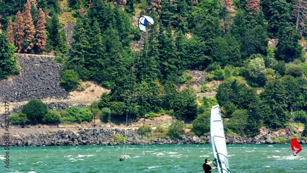 Windsurfing Thrills: Exhilarating Views of Windsurfers on the Columbia ...