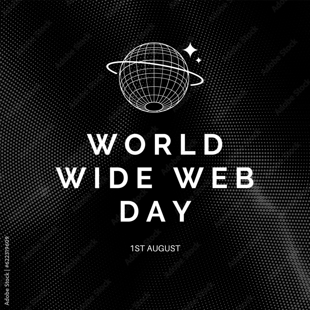 Trendy world wide web day banner template design, fully customizable ...