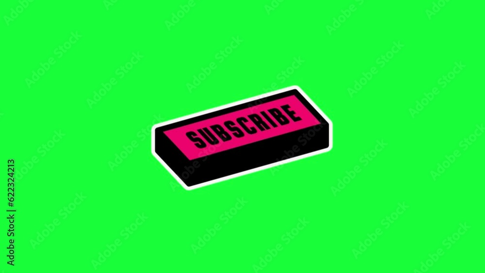 Animated Subscribe Button icon background animated, logo symbol, social ...
